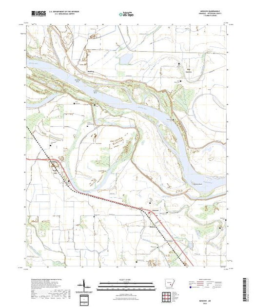 US Topo 7.5-minute map for Moscow AR – American Map Store