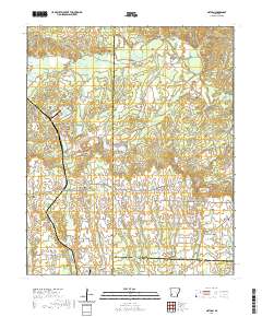 USGS US Topo 7.5-minute map for Nathan AR 2020 – American Map Store