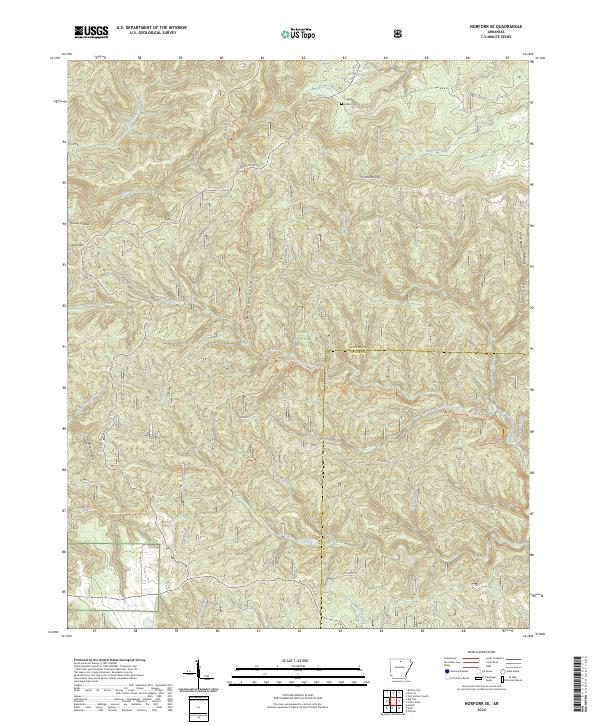 US Topo 7.5-minute map for Norfork SE AR – American Map Store