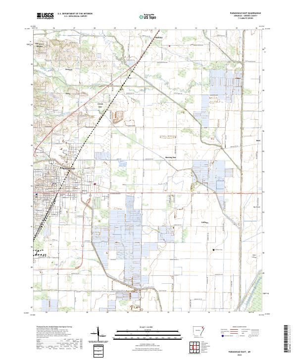 US Topo 7.5-minute map for Paragould East AR – American Map Store