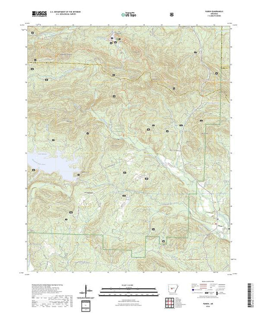 US Topo 7.5-minute map for Paron AR – American Map Store