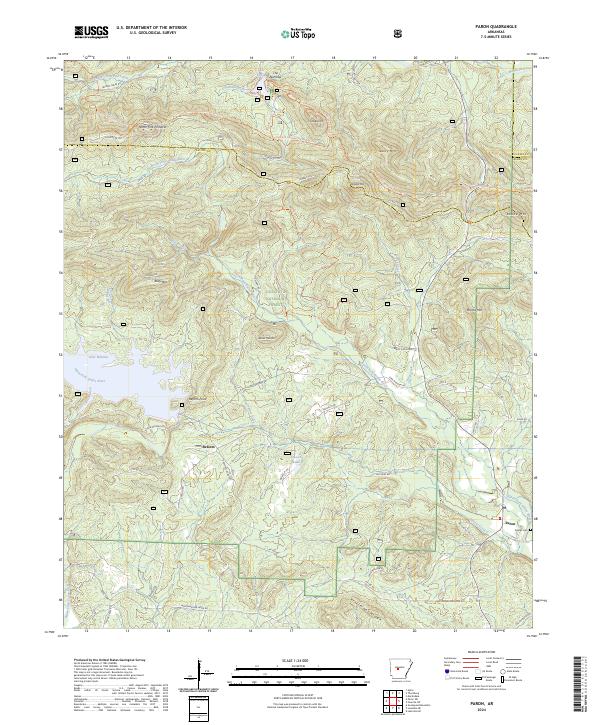 US Topo 7.5-minute map for Paron AR – American Map Store