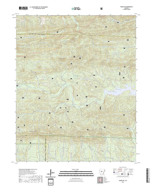 US Topo 7.5-minute map for Paron SW AR – American Map Store
