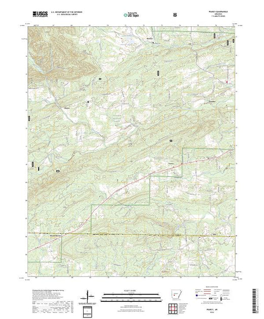 US Topo 7.5-minute map for Pearcy AR – American Map Store