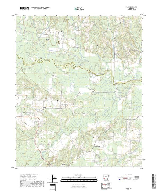 US Topo 7.5-minute map for Pisgah AR – American Map Store