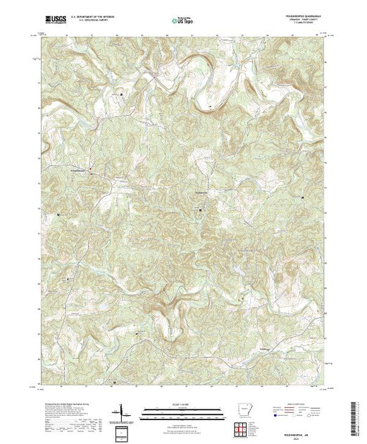 US Topo 7.5-minute map for Poughkeepsie AR – American Map Store