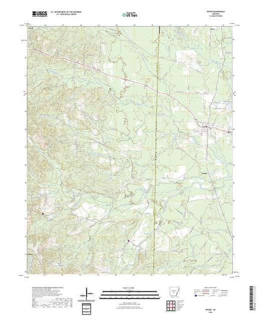 US Topo 7.5-minute map for Poyen AR – American Map Store
