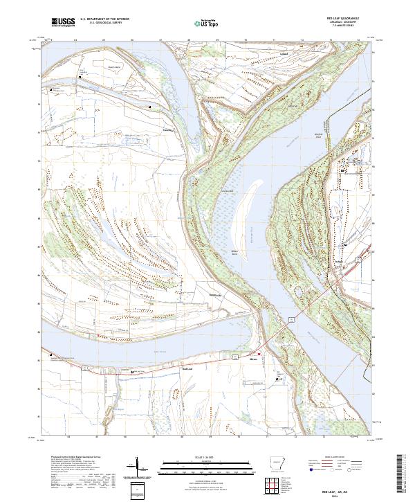 US Topo 7.5-minute map for Red Leaf ARMS – American Map Store