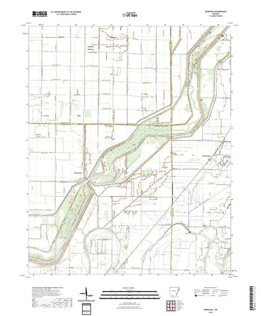 US Topo 7.5-minute map for Rivervale AR – American Map Store