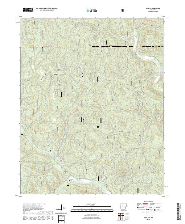 US Topo 7.5-minute map for Rosetta AR – American Map Store
