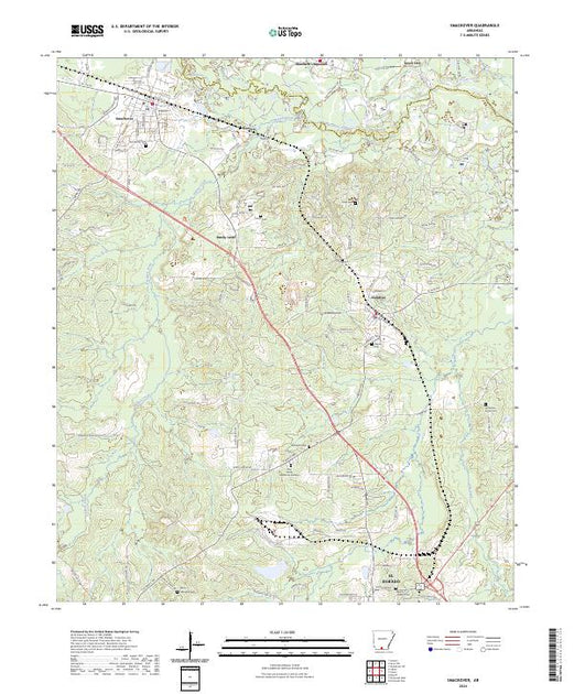 US Topo 7.5-minute map for Smackover AR – American Map Store
