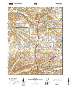 USGS US Topo 7.5-minute map for Springdale AR 2020 – American Map Store