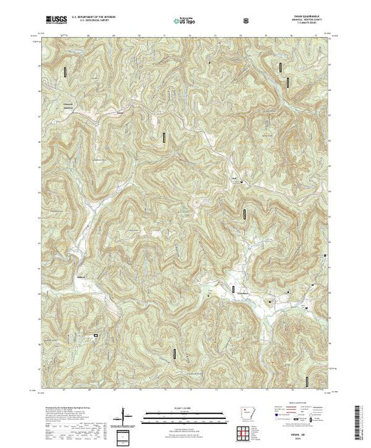 US Topo 7.5-minute map for Swain AR – American Map Store