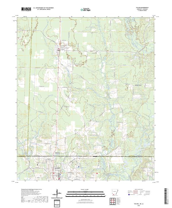 US Topo 7.5-minute map for Taylor ARLA – American Map Store