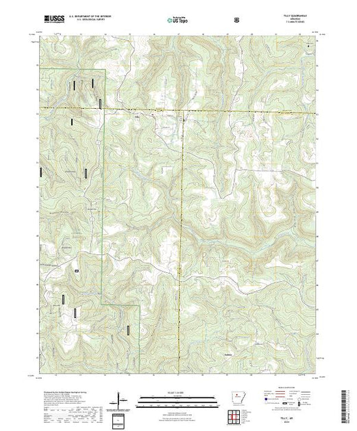 US Topo 7.5-minute map for Tilly AR – American Map Store