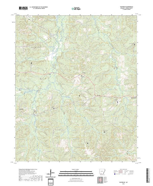 US Topo 7.5-minute map for Waterloo AR – American Map Store