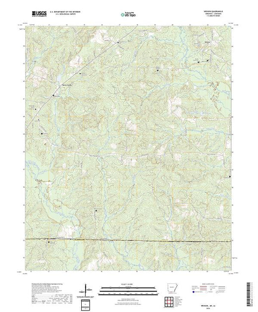 US Topo 7.5-minute map for Wesson ARLA – American Map Store