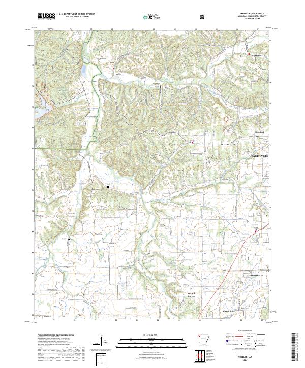 US Topo 7.5-minute map for Wheeler AR – American Map Store