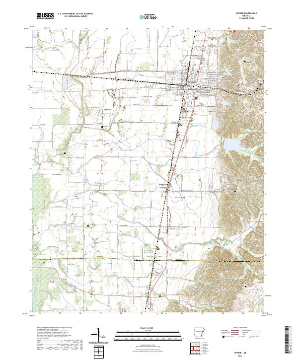 US Topo 7.5-minute map for Wynne AR – American Map Store