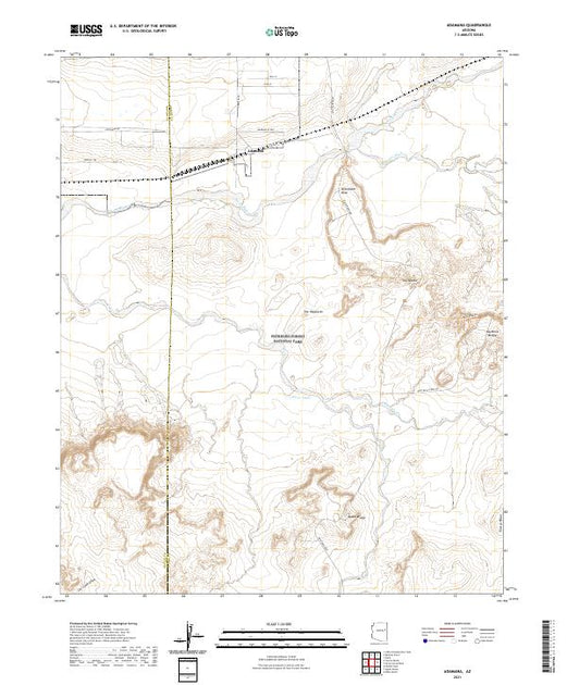 US Topo 7.5-minute map for Adamana AZ – American Map Store