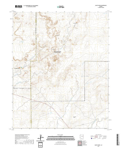 US Topo 7.5-minute map for Agate House AZ – American Map Store
