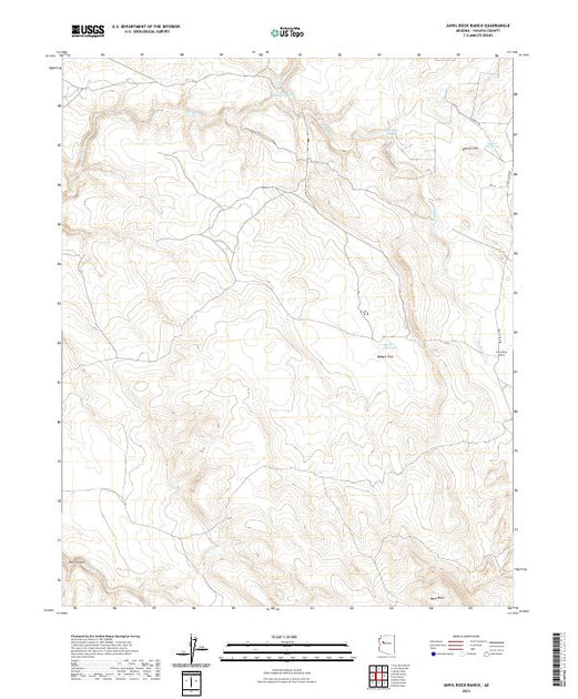 US Topo 7.5-minute map for Anvil Rock Ranch AZ – American Map Store