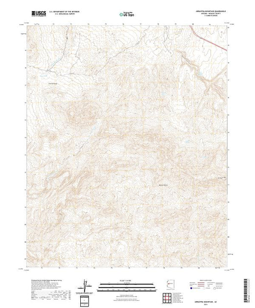 US Topo 7.5-minute map for Arrastra Mountain AZ – American Map Store
