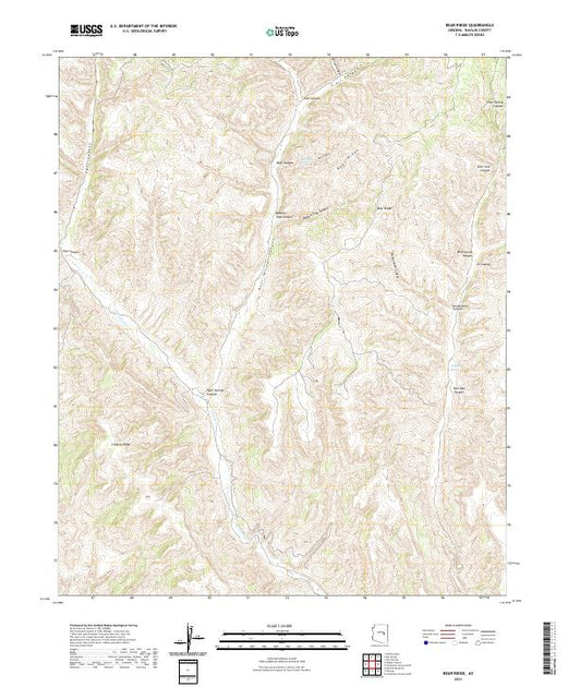 US Topo 7.5-minute map for Bear Ridge AZ – American Map Store
