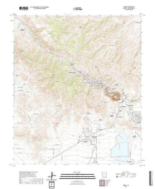 USGS US Topo 7.5-minute map for Bisbee AZ 2021 – American Map Store