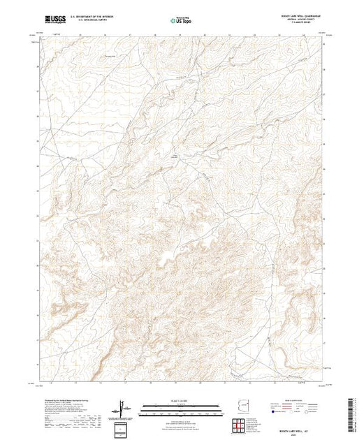 US Topo 7.5-minute map for Boggy Lake Well AZ – American Map Store