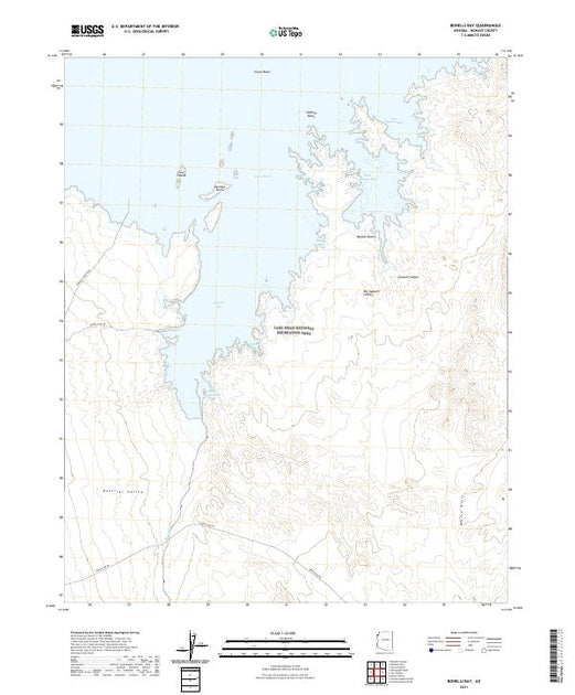 US Topo 7.5-minute map for Bonelli Bay AZ – American Map Store