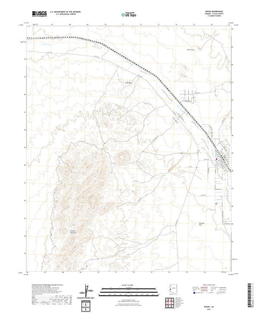 USGS US Topo 7.5-minute map for Bouse AZ 2021 – American Map Store