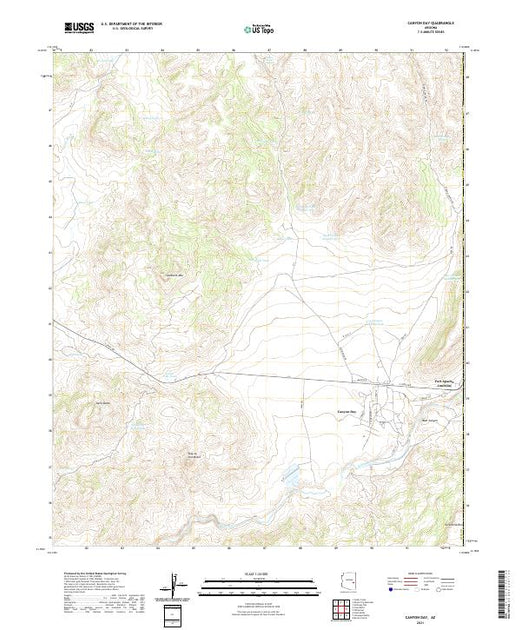 US Topo 7.5-minute map for Canyon Day AZ – American Map Store
