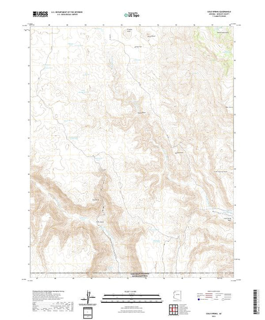 US Topo 7.5-minute map for Cold Spring AZ – American Map Store