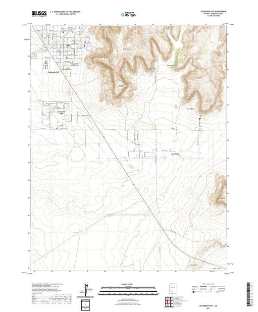 US Topo 7.5-minute map for Colorado City AZ – American Map Store