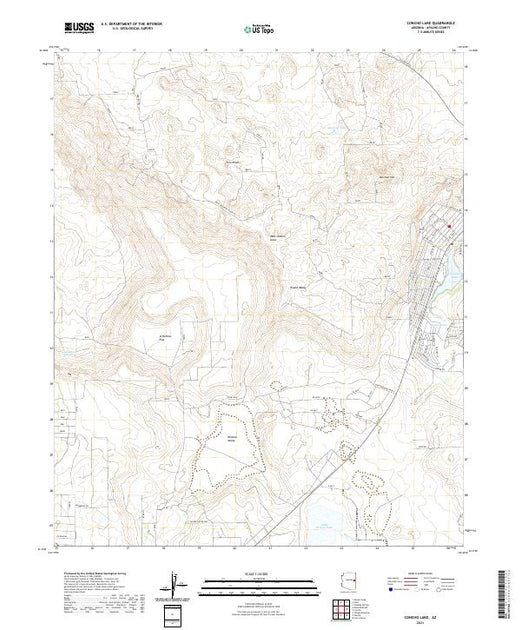 US Topo 7.5-minute map for Concho Lake AZ – American Map Store