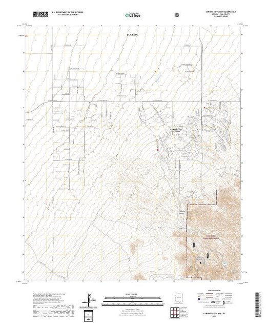 US Topo 7.5-minute map for Corona De Tucson AZ – American Map Store