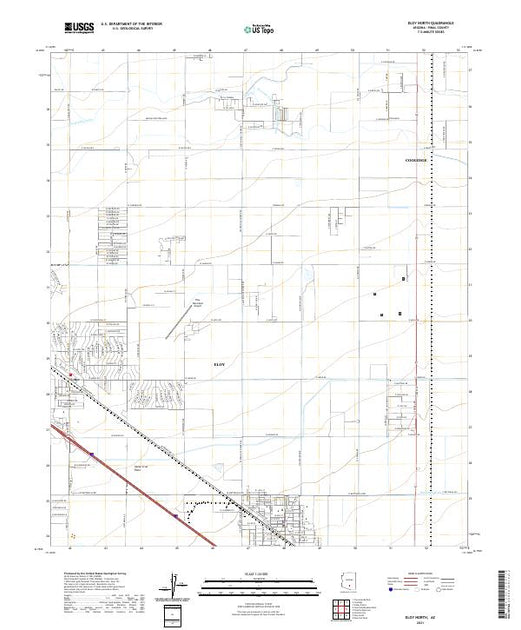 US Topo 7.5-minute map for Eloy North AZ – American Map Store