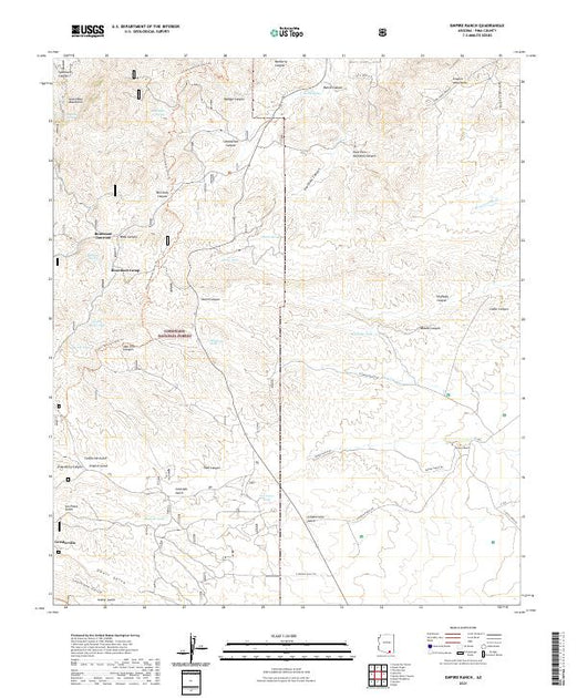 US Topo 7.5-minute map for Empire Ranch AZ – American Map Store
