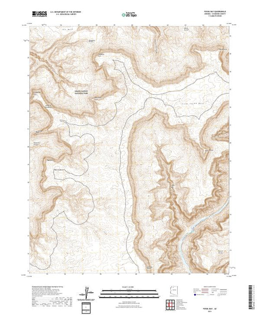 US Topo 7.5-minute map for Fossil Bay AZ – American Map Store