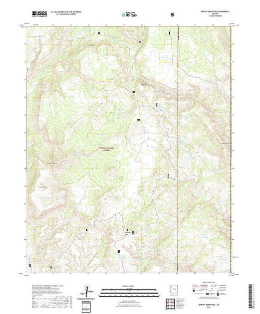 US Topo 7.5-minute map for Gentry Mountain AZ – American Map Store