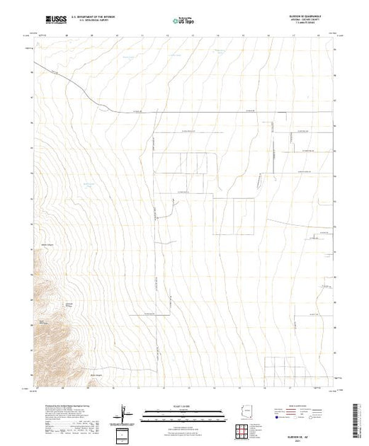USGS US Topo 7.5-minute map for Gleeson SE AZ 2021 – American Map Store