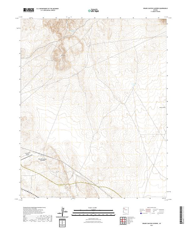 US Topo 7.5-minute map for Grand Canyon Caverns AZ – American Map Store