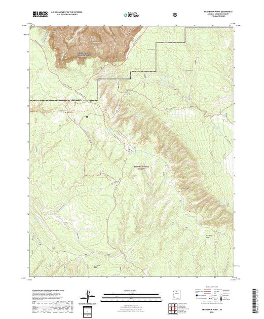 US Topo 7.5-minute map for Grandview Point AZ – American Map Store