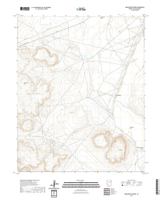 US Topo 7.5-minute map for Greasewood Spring AZ – American Map Store