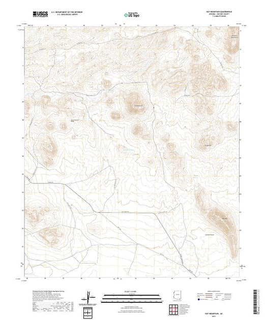 USGS US Topo 7.5-minute map for Hay Mountain AZ 2021 – American Map Store