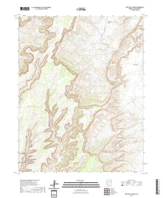 US Topo 7.5-minute map for Keet Seel Canyon AZ – American Map Store