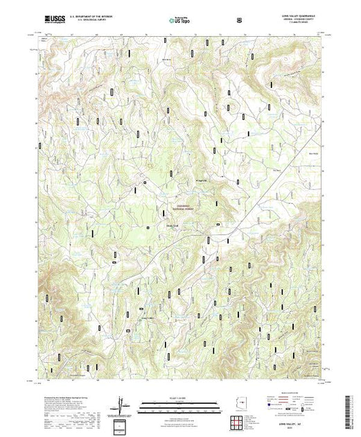 US Topo 7.5-minute map for Long Valley AZ – American Map Store