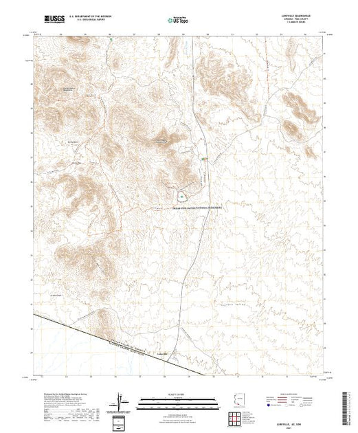 US Topo 7.5-minute map for Lukeville AZSON – American Map Store