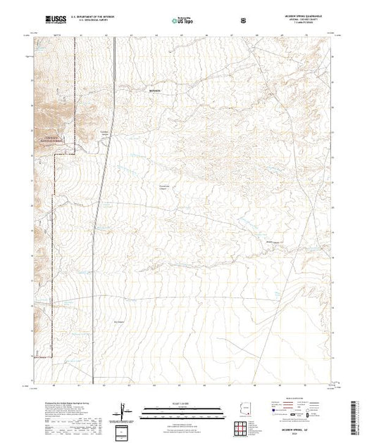 US Topo 7.5-minute map for McGrew Spring AZ – American Map Store